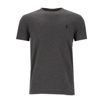 Polo Ralph Lauren T-shirt &agrave; col rond - Homme - Tops - Gris - Taille: L
