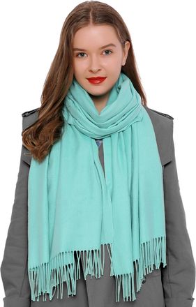 DonDon Schal Damen Winter Wollschal Winterschal warm weich 185 x 65 cm mintgr&uuml;n