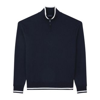 Paul & Shark Soft Cool Touch Half-Zip Pullover - - Knitwear - Herren - Blau - 2XL