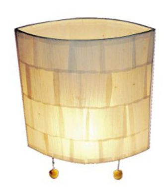 Guru Shop Tischlampe/Tischleuchte, in Bali Handgemacht aus Naturmaterial, Bananenbl&auml;tter - Modell Nelius Natur, Size:50 cm