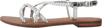 Geox Femme, Chaussures, Gris, Taille: 38 EU Flat Sandales
