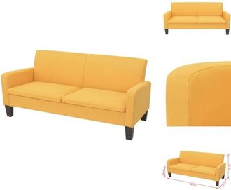 vidaXL Vidaxl - 3-Sitzersofa 180 x 65 x76 cm Gelb - 3-Sitzer Sofa - Sofa Gelb - Wohnlandschaft - Couch - Sessel