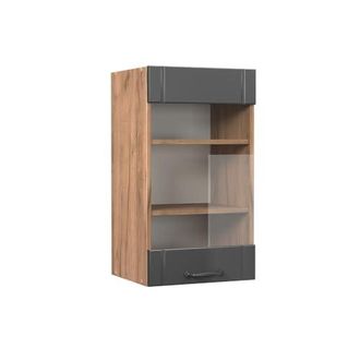 Vicco Armoire en Verre Fame-Line, Gris fonc&eacute;, 40cm