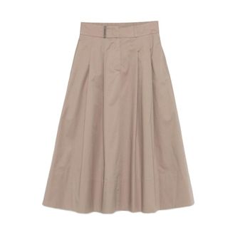 PESERICO Femme, Jupes, Beige, Taille: 38 FR Midi Skirt