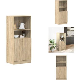 vidaXL K&uuml;chenschrank Sonoma-Eiche 57x41,5x131,5 cm Holzwerkstoff - K&uuml;chenschrank - K&uuml;chenschr&auml;nke - Schrank - Vorratsschrank