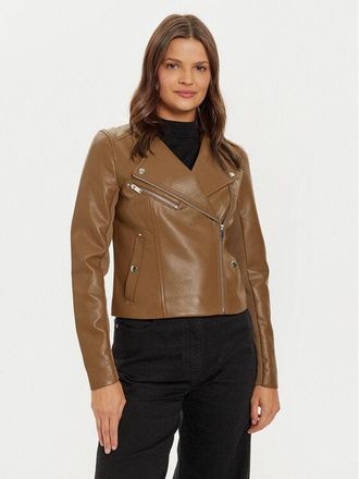 Vero Moda Jacke aus Kunstleder Riley 10302441 Braun Slim Fit