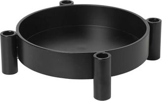 Broste Copenhagen Broste Copenhagen Kerzenschale Silke in der Farbe schwarz, Ma&szlig;e &Oslash;32cm x 8cm, 71178025