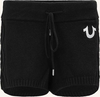 True Religion Sweatshorts Embroidered schwarz