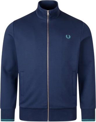Fred Perry Homme, Sweatshirts et sweats &agrave; capuche, Bleu, Taille: S Zip Through SweaT-shirt