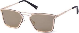 Generic Lunettes de soleil oeil de chat pour femme - Monture en métal - Double pont - Miroir, C5, Taille unique