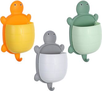 OSALADI 3 St&uuml;ck Wandaufbewahrungsbox mit Schildkr&ouml;tenmotiv H&auml;ngebox aus Robustem Kunststoff Vielseitiger Organizer f&uuml;r K&uuml;che Bad und Schlafzimmer ohne Bohren