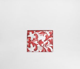 Dolce & Gabbana Geldb&ouml;rse Aus Kalbsleder Mit Majolika-print - Mann Geldb&ouml;rsen Und Kleinlederwaren Multicolor Onesize