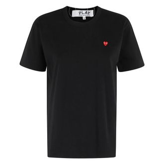 Comme Des Gar&ccedil;ons Red Emblem T-shirt - - Tops - Damen - Schwarzk - XS
