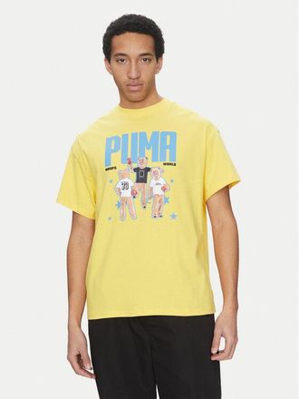 Puma T-Shirt Dylans World 630257 Gelb Regular Fit