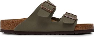 Birkenstock Pantoletten Birkenstock Arizona Birko-Flor nubuk 0151211 Grau