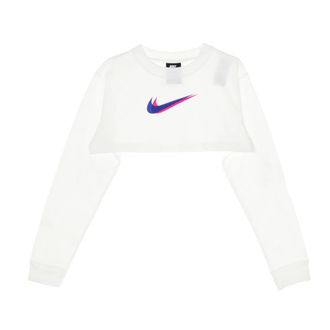 Nike Lang&auml;rmeliges T-Shirt mit Rundhalsausschnitt - - Sport - Damen - Wei&szlig; - L