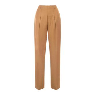 Elisabetta Franchi Hose aus Gabardine-Stoff - - Trousers - Damen - Braun - S