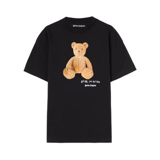 Palm Angels Schwarze T-Shirts und Polos - - Tops - Herren - Schwarzk - M