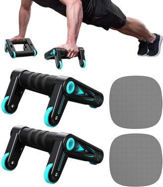 Generic Bauchrolle | Klappbares Crushrad f&uuml;r Bauchtraining, leichte Fitnessausr&uuml;stung f&uuml;r M&auml;nner und Frauen | f&uuml;r Fitness, drinnen und drau&szlig;en, Fitnessstudio,