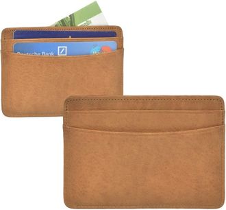 Sonnenleder Kartenetui Leder Minibörse Taschenbörse Kartenbörse Kartenhalter ISE Natur