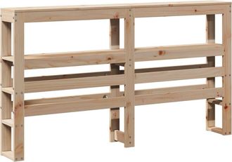 Generic Kopfteil mit Ablagen, Bett Kopfteil, Betthaupt, Regal, Bettzubeh&ouml;r, Bettkopfteil f&uuml;r Schlafzimmer, Massives Kiefernholz, (Nat&uuml;rlich 206 x 19 x 82 cm) 