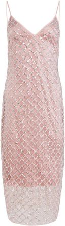 Fleur du Mal robe mi-longue &agrave; ornements - Rose