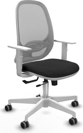 Piqueras y Crespo Schreibtischstuhl aus Netzstoff mit schwarzen Armlehnen, h&ouml;henverstellbare Lendenwirbelst&uuml;tze, ausgestattet mit Syncro/Traslack und Schneidschaum, mit