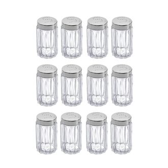 Westmark Salzstreuer-Display, Inhalt: 12 Streuer, Fassungsvermögen: je 50 ml, Glas/Rostfreier Edelstahl, Traditionell, Transparent/Silber, 63012611