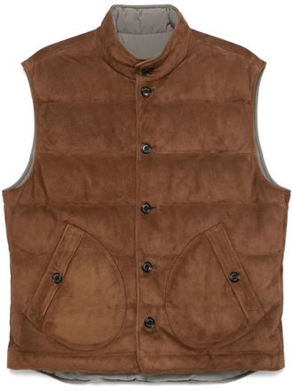 Ralph Lauren Purple Label Weste aus Wildleder - Braun