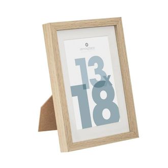 Atmosphera Atmosphera - Manu Bilderrahmen aus Naturholz, 13 x 18 cm, mit Passepartout (9 x 14 cm), zum Aufstellen oder Aufh&auml;ngen - f&uuml;r die Wanddekoration, Wohnzi