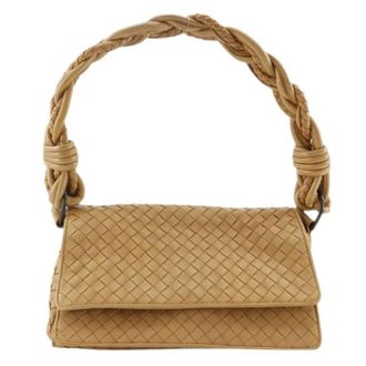 Bottega Veneta Pre-owned Leder-Schultertasche - - Pre-owned - Damen - Beige - ONE SIZE