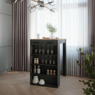 Vicco Bartisch Repose, Goldkraft Eiche/Anthrazit, 67 x 100 cm, Vicco