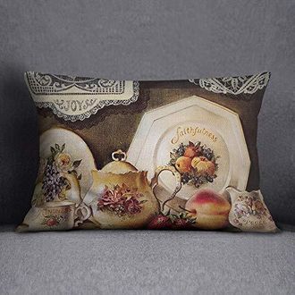 Bonamaison Le Jardin du Lin Kissenhüllen, Cotton, Mehrfarbig, 45x45