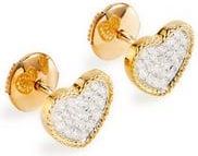 Yvonne Léon Paire de puces baby coeur en diamants
