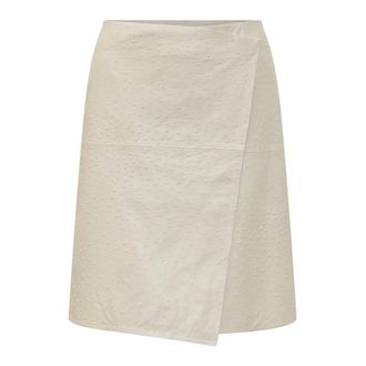 Loulou Studio Femme, Jupes, Blanc, Taille: 40 FR Gora Wrap Skirt