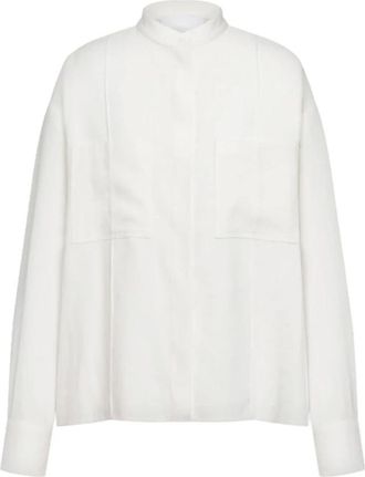 Dondup Femme, Blouses et Chemises, Blanc, Taille: 40 FR Chemise Gabardine Coupe Standard