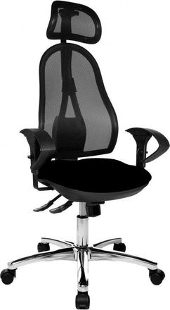 Topstar Topstar OP290UG20X Open Point SY Bürostuhl, Schreibtischstuhl, Syncro-Bandscheiben-Drehstuhl, inkl. höhenverstellbare Armlehnen und Kopfstütze, Bezugs