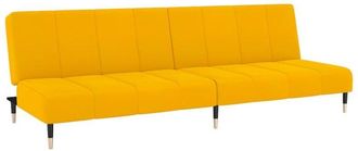 vidaXL Schlafsofa 2-Sitzer Gelb Samt Vidaxl