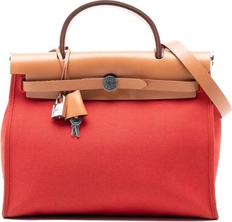 Herm&egrave;s Hobo Bags - Toile Herbag Zip 31 - Gr. unisize - in Orange - f&uuml;r Damen