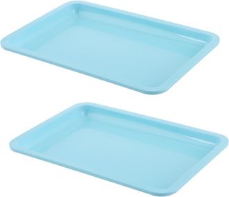 Minkissy 2st&uuml;cke Brottablett Aus Edelstahl Handtuchtablett Obsttablett Snacktablett Essenstablett Grilltablett Instrumententablett Schlafzimmertablett Dekorati