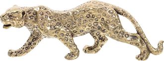 Aboofan Leopardenverzierung Aus Messing Schreibtisch-skulptur Desktop-Ornament Briefbeschwerer Mit Tiermotiv Tierdekor Auf Dem Tisch Leopard-Statue Geparden- 