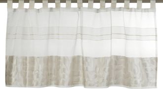 Elbersdrucke Bistrogardine Dacapo Stripe Offwhite 140 cm x 48 cm 140 cm 48 cm Weiß