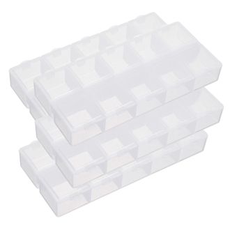 Artibetter 4st&uuml;cke F&auml;cher Schmuckaufbewahrungsbox Organizer Aus Kunststoff Tragbar F&uuml;r Reisen Schlichtes Design F&uuml;r Ohrringe Armb&auml;nder Halsketten