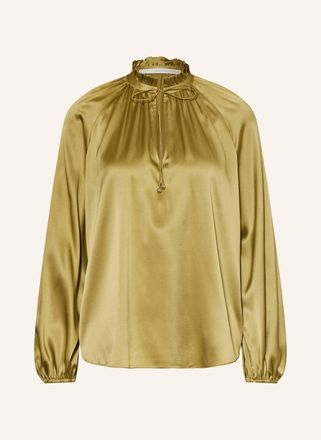 Herzen'sangelegenheit Herzens Angelegenheit Blusenshirt Aus Seide Mit R&uuml;schen gruen
