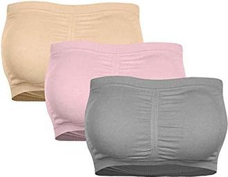 Generic Haut tube grande taille pour femme - Soutien-gorge double taille - Bandeau rembourr&eacute; sans bretelles amovible - Lunettes extensibles, multicolore, XX-L