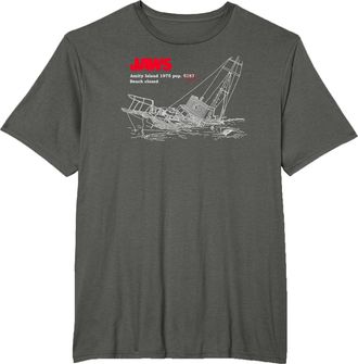 Jaws T-Shirt f&uuml;r Erwachsene, Jaws-Fans, Sommeraktivit&auml;ten - Schwarz, Klein, Klassisch, Halbarm, Crew-Ausschnitt, Pull-On, 1 Count
