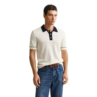 GANT Homme, Tops, Beige, Taille: XL Polo en Coton Modal