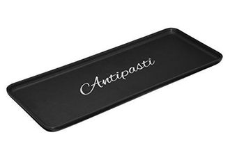 Premier Housewares Antipvasti Servierplatte, Mangé, Mattschwarz Steinzeug