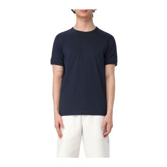 Sun 68 Homme, Tops, Bleu, Taille: 2XL T-Shirt à Manches Courtes et Col Rond