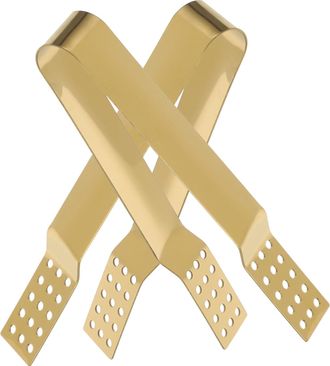 Garneck 2stücke Edelstahl Zucker Zange Teebeutelzange Metallzange Küchenzange Teebeutel-metallzange Mit Doppelkopffunktion Zum Schneiden Von Teebeuteln Und Zu